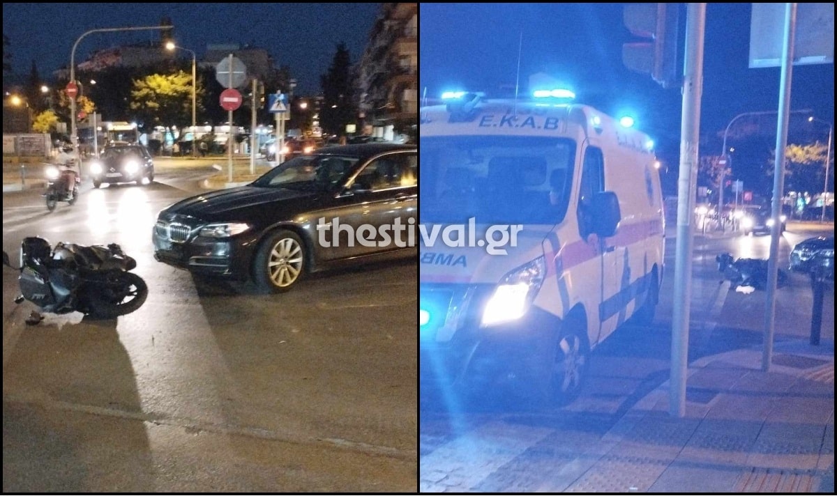 Τροχαίο ατύχημα με αυτοκίνητο και δίκυκλο στη Θεσσαλονίκη - Στο ...