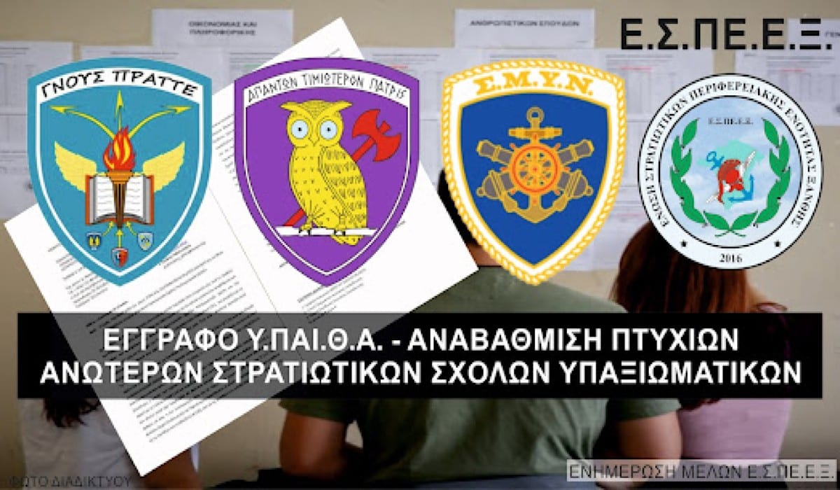 ΕΣΠΕΕΞ: Αναβάθμιση πτυχίων ανωτέρων στρατιωτικών σχολών υπαξιωματικών ...